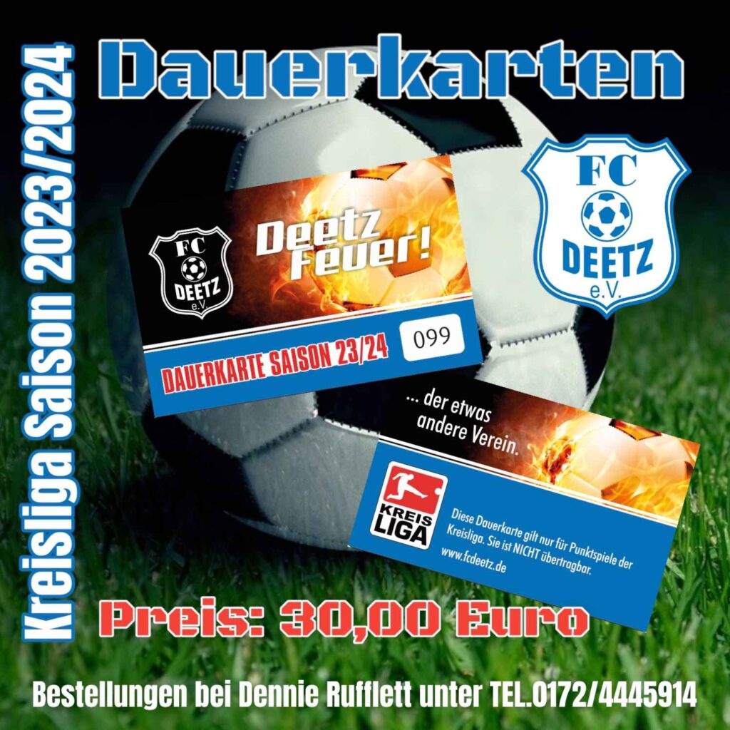 FC Deetz DAUERKARTEN 2023/2024 – ab sofort erhältlich – Zauche 365